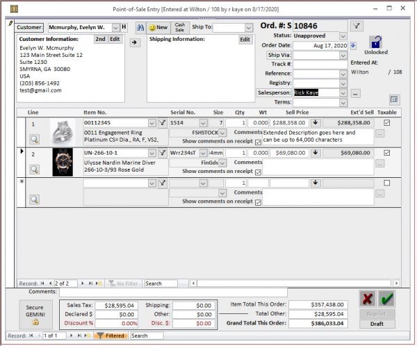 GEMINI - Software for Jewelry Retail and Wholesale